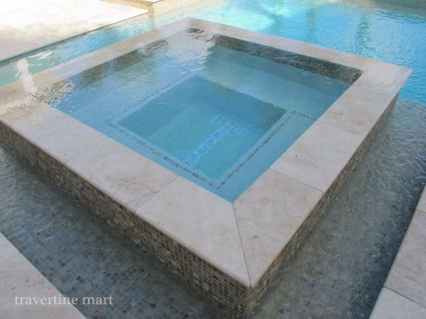 12x24 Ivory Travertine Pool Coping