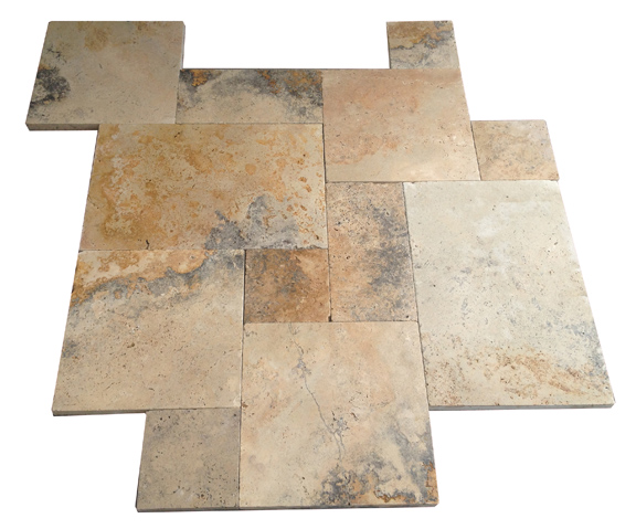 Premium French Pattern Country Classic Travertine Pavers