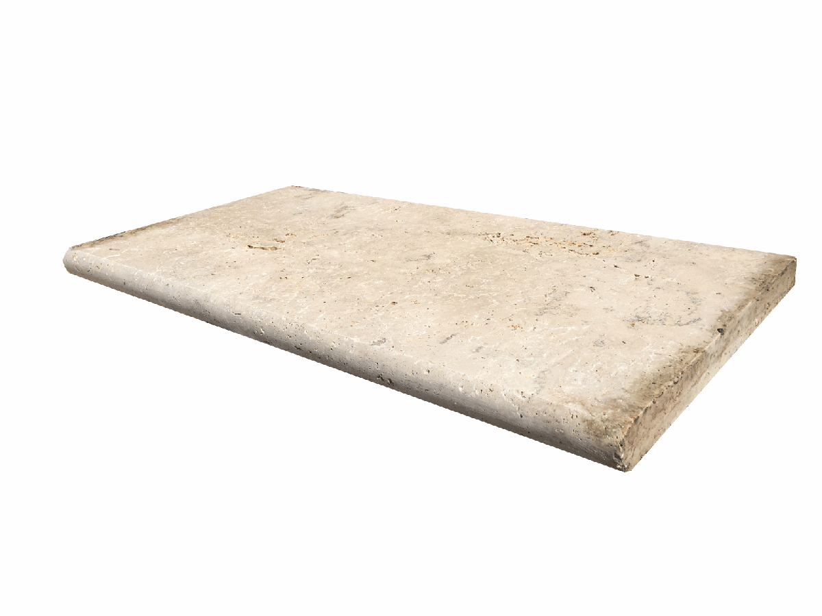 Roman Walnut Blend Travertine Pool Coping