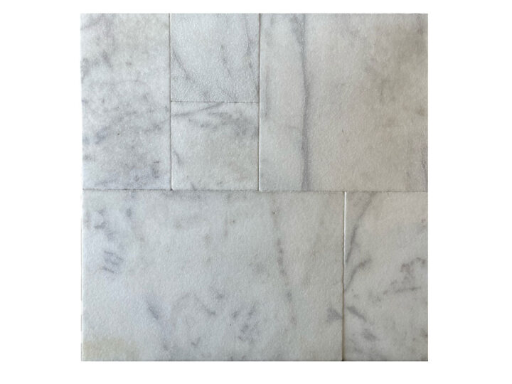 French Pattern Carrara Ice Marble Pavers (Leather Finish)Travertinemart